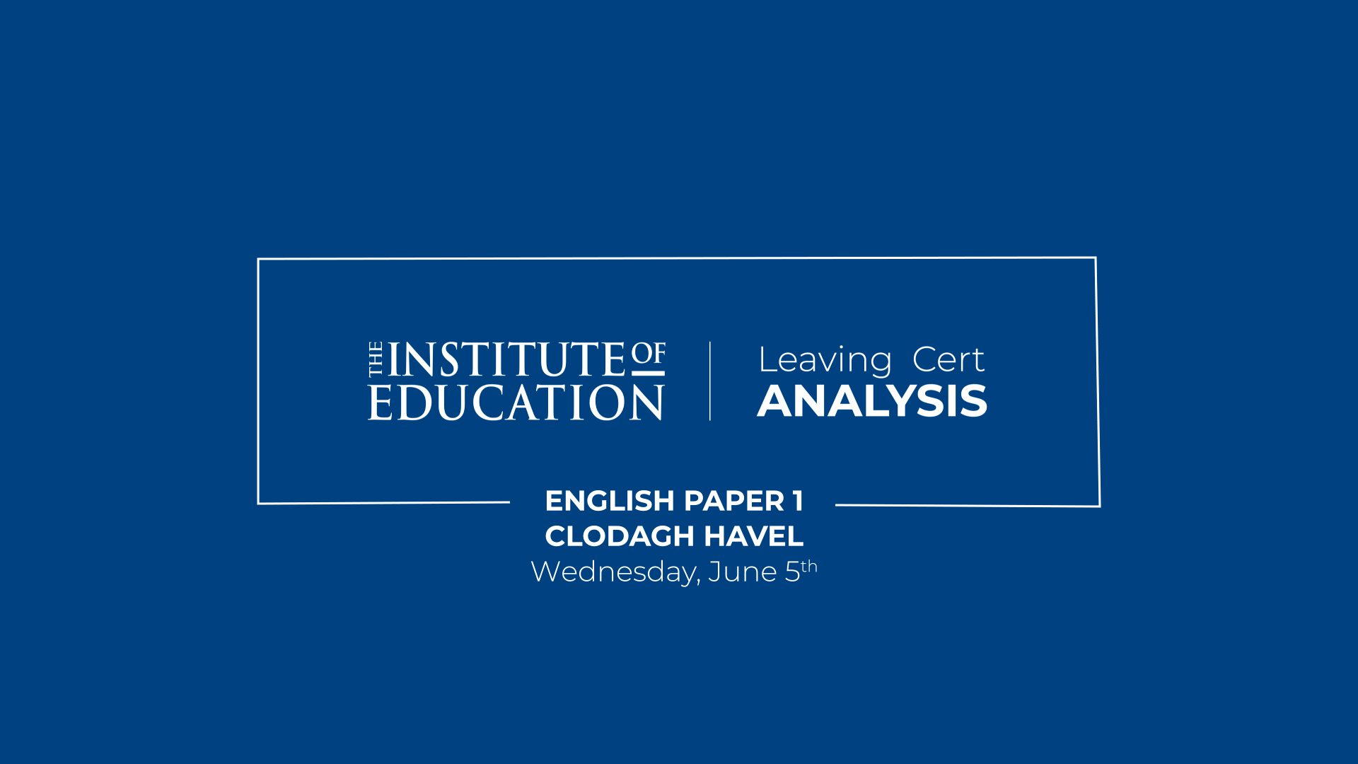 English Paper 1 (H): A Paper Relatable To Student Life